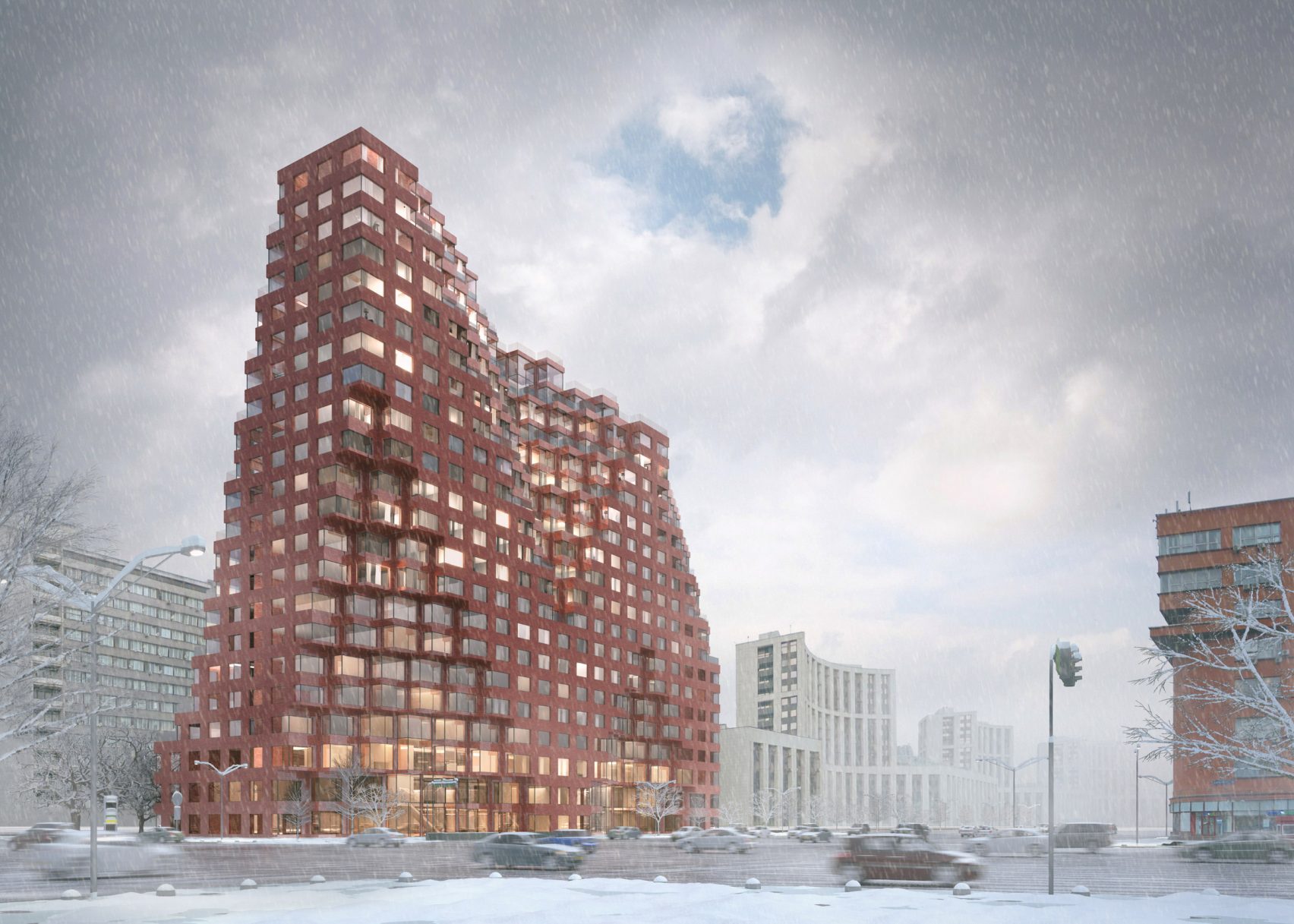 Edificio de inspiración constructivista para Moscú - La Tempestad